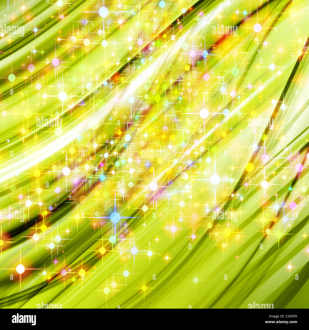 Fantastic Christmas wave design with glowing stars Stock Photo - Alamy