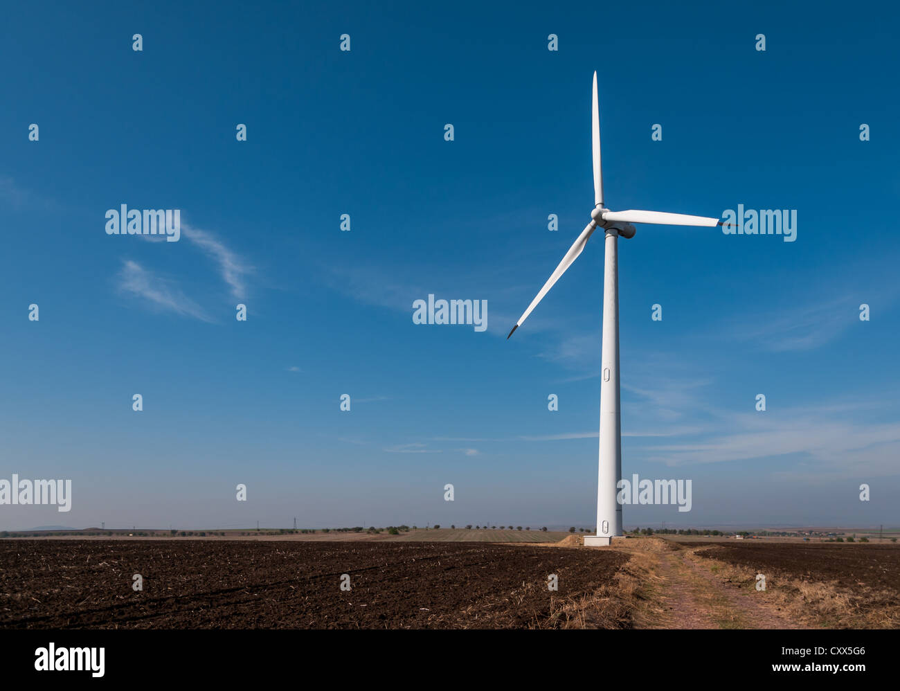 Wind generator working on the field Stock Photo - Alamy