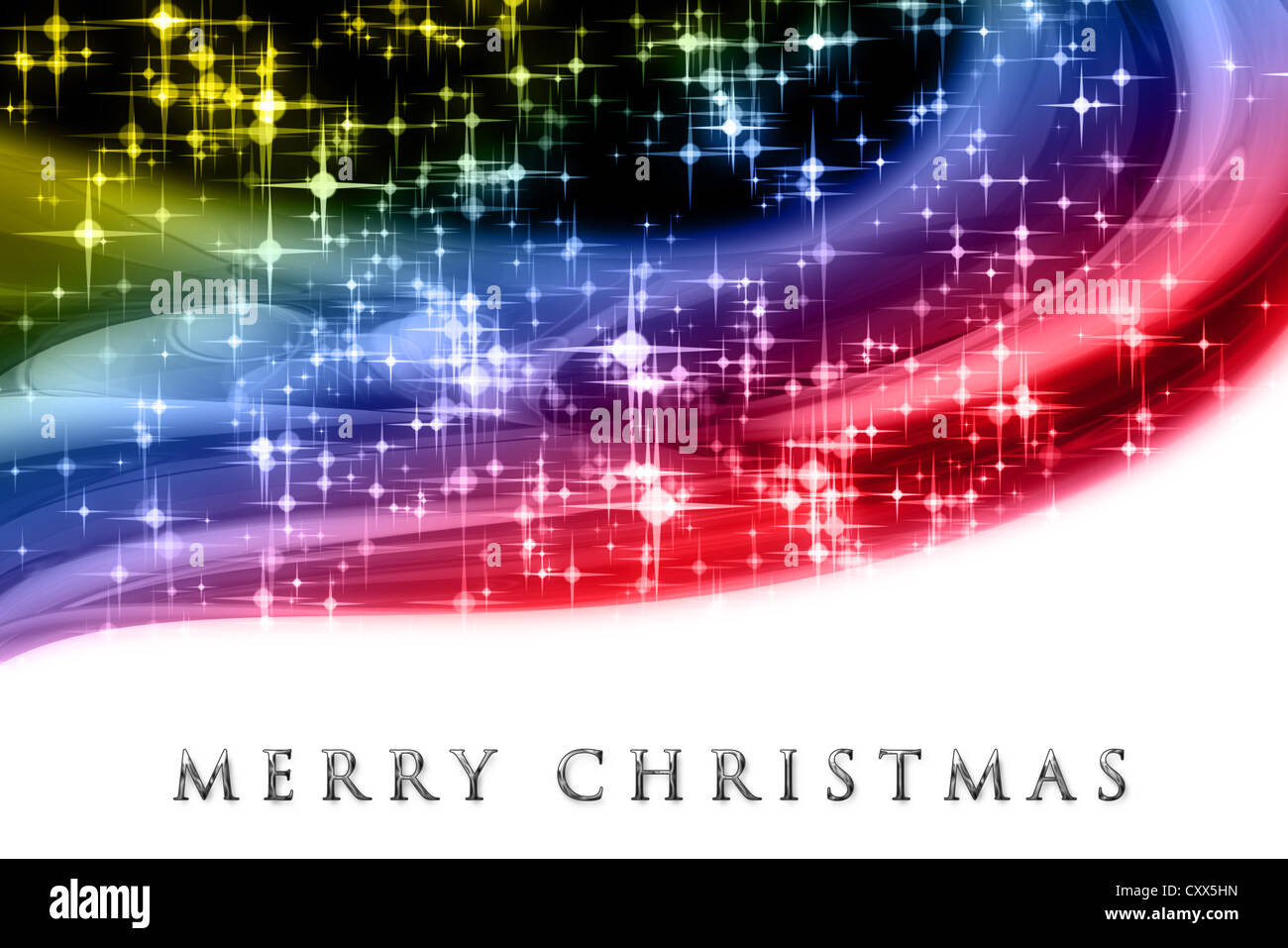 Fantastic Christmas wave design with glowing stars Stock Photo - Alamy