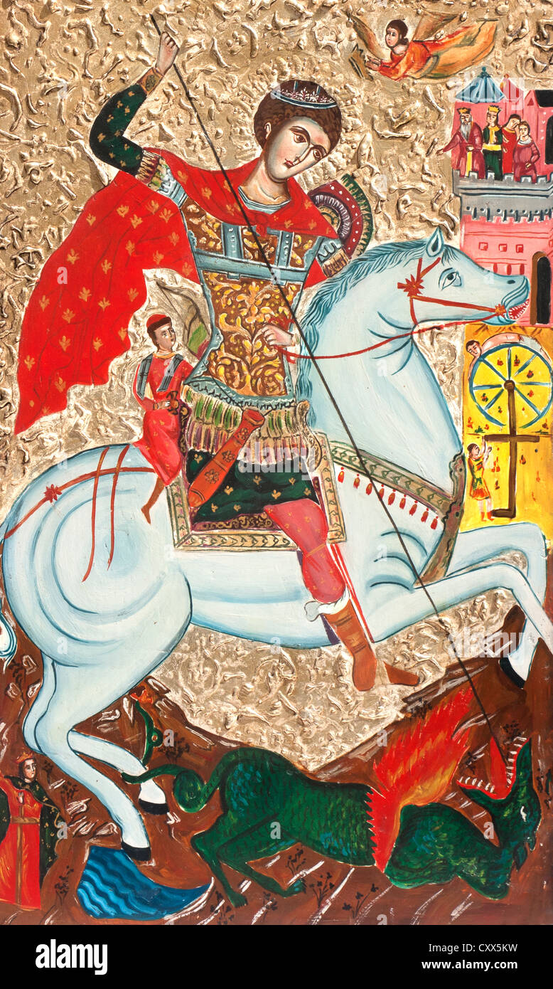 St george killing the dragon hi-res stock photography and images - Alamy