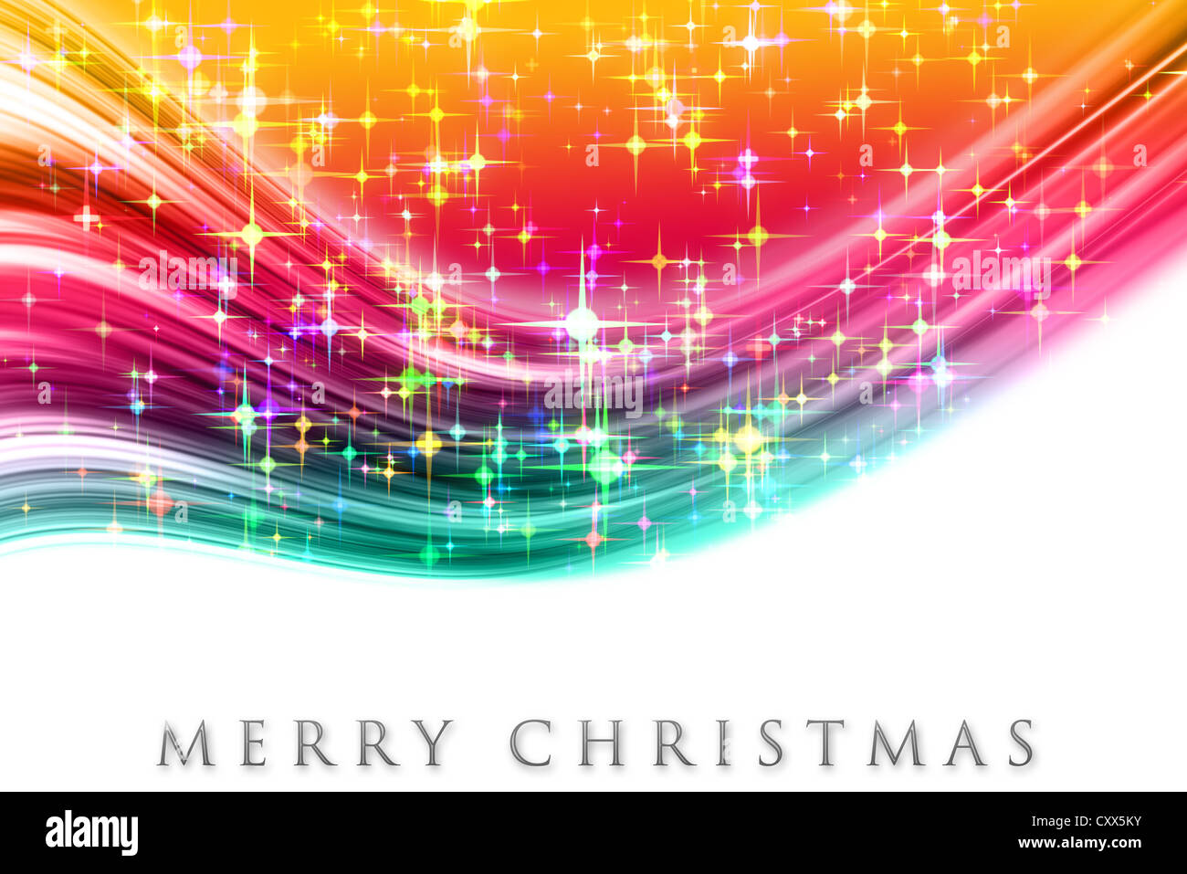 Fantastic Christmas wave design with glowing stars Stock Photo - Alamy