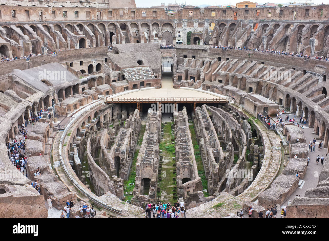 Inside the Colosseum, taken from the upper tier Stock Photo - Alamy