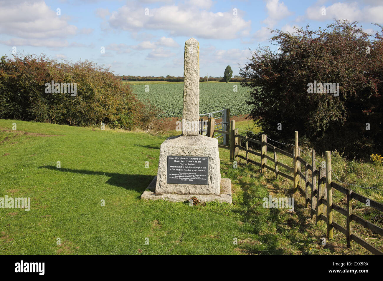 pilgrim father memorial at havenside on the lincolnshire coast near ...
