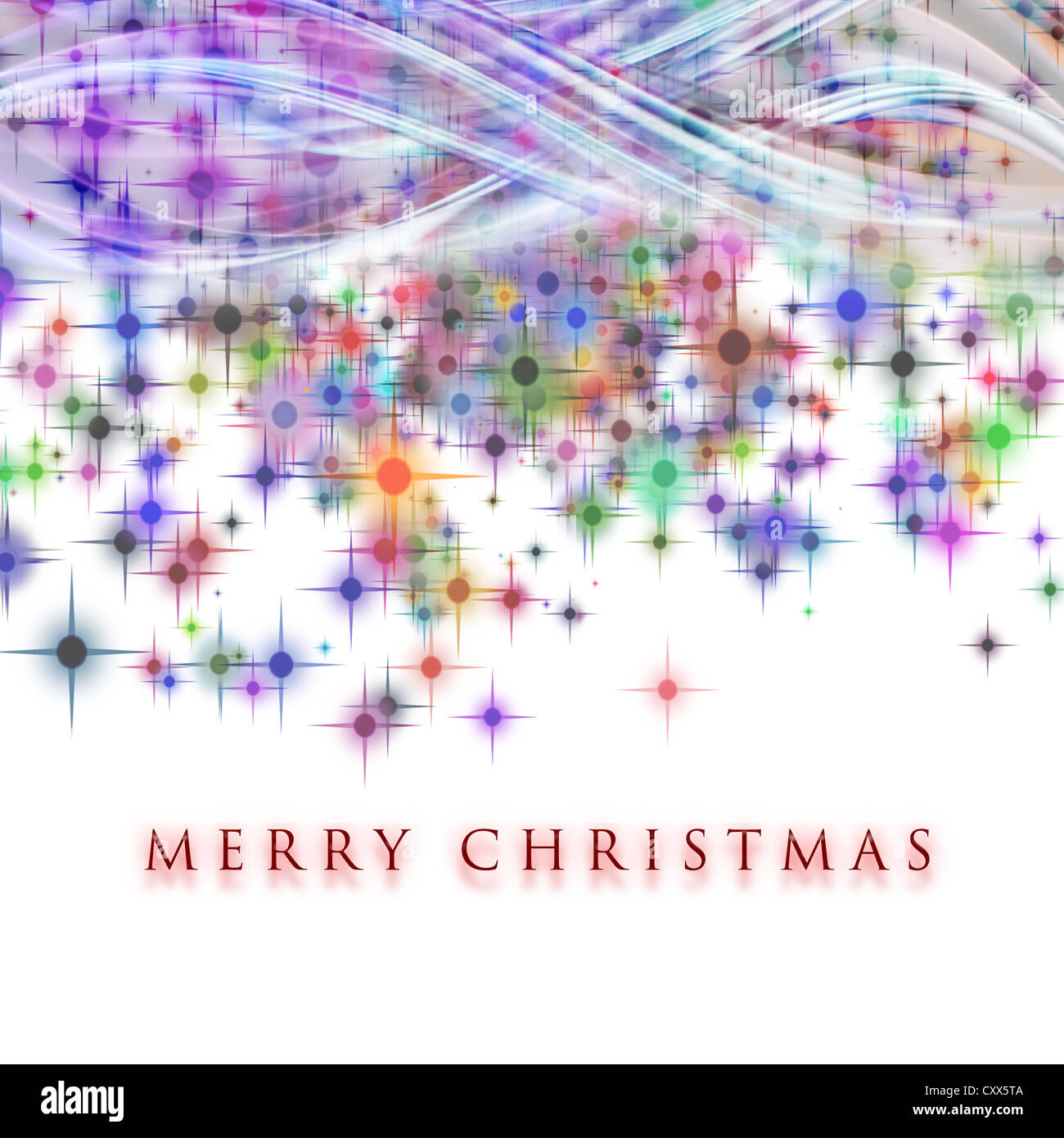 Fantastic Christmas wave design with glowing stars Stock Photo - Alamy