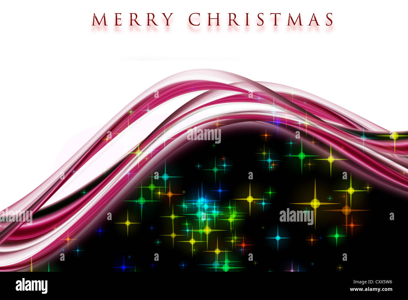 Fantastic Christmas wave design with glowing stars Stock Photo - Alamy