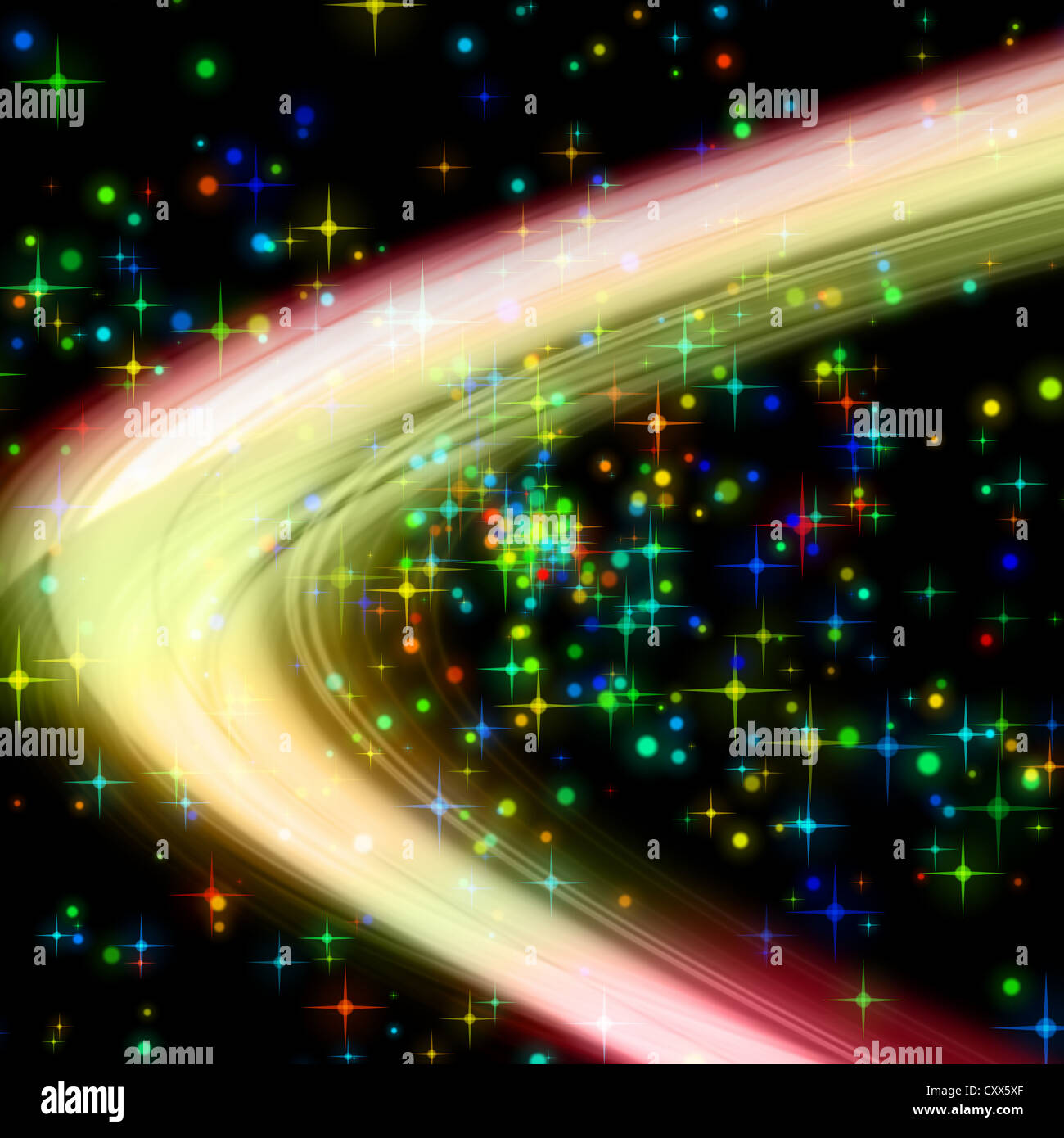 Fantastic Christmas wave design with glowing stars Stock Photo - Alamy