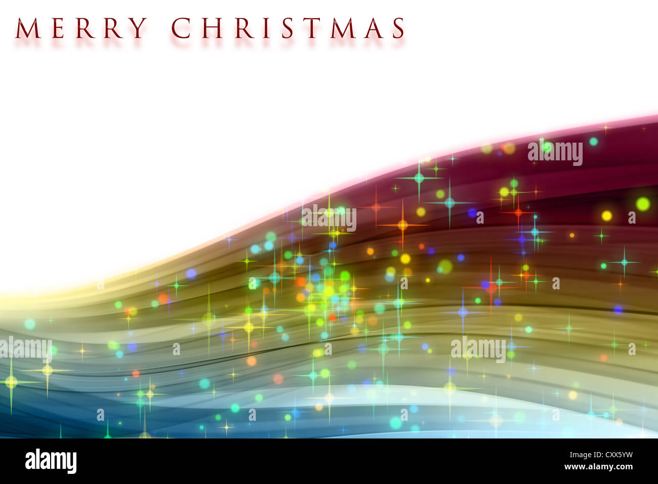 Fantastic Christmas wave design with glowing stars Stock Photo - Alamy