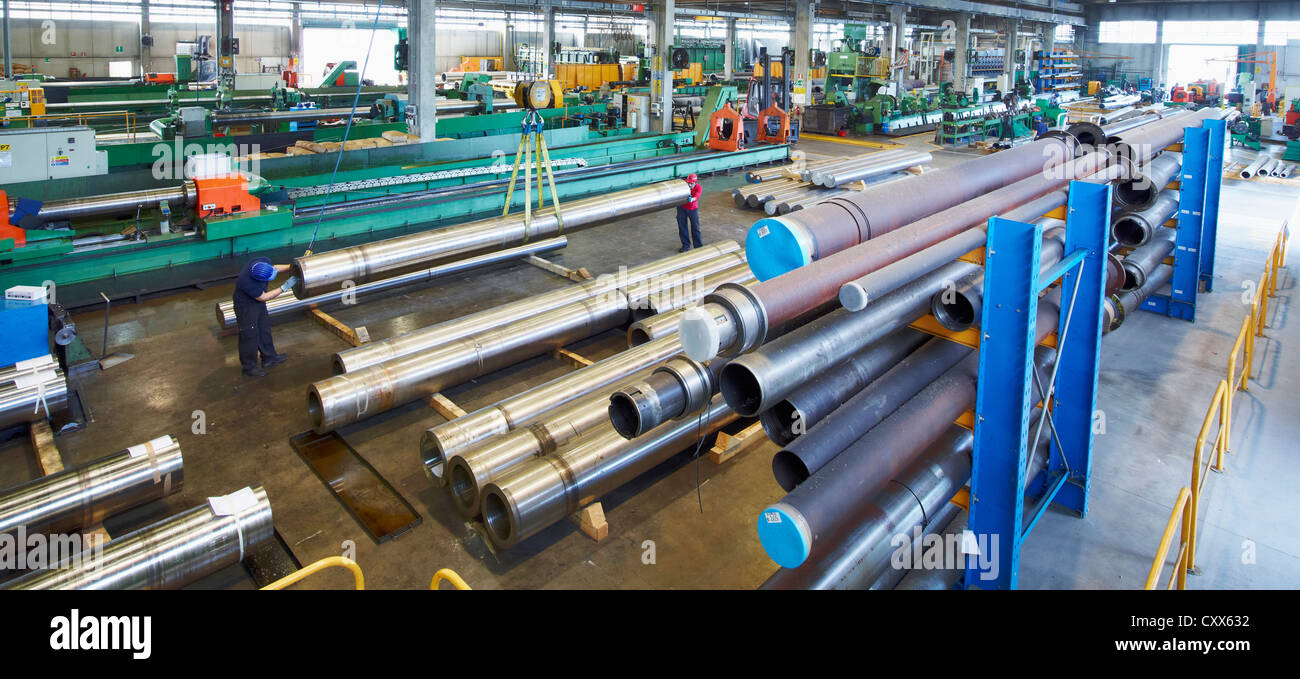 High angle factory workers hi-res stock photography and images - Alamy