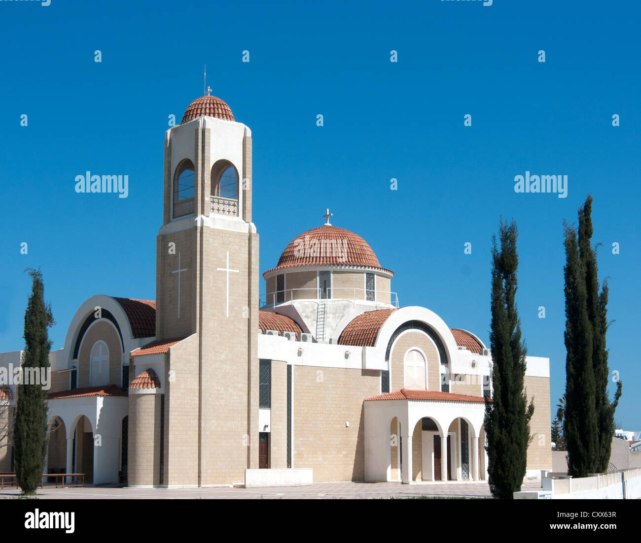 Archbishop Michail (Michael) Church, Oroklini, Cyprus Stock Photo ...