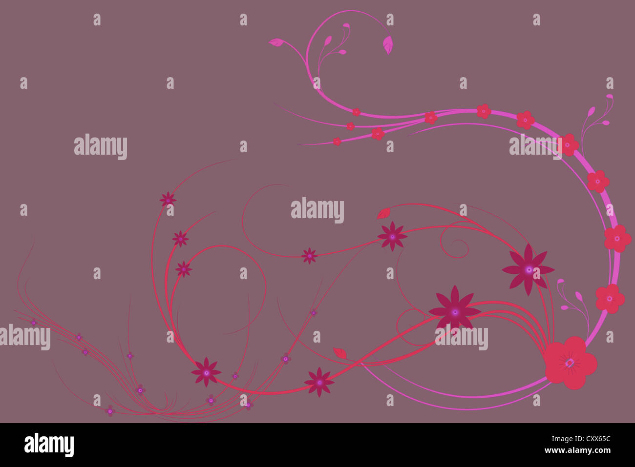 Beautiful illustrated flower background design with space for your text ...