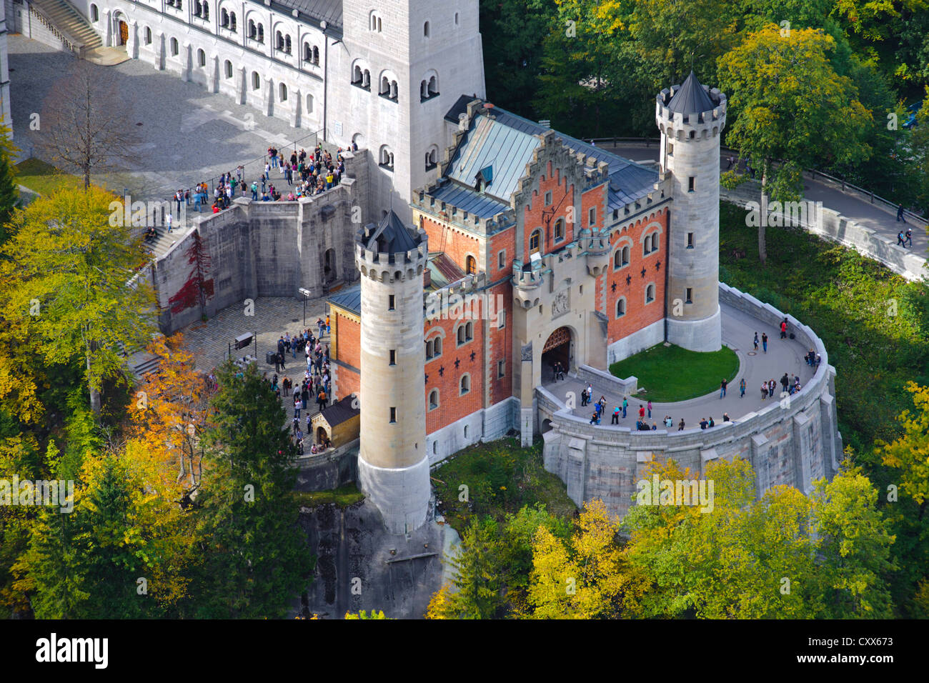 landmark and world famous castle Neuschwanstein in Bavaria, Germany ...