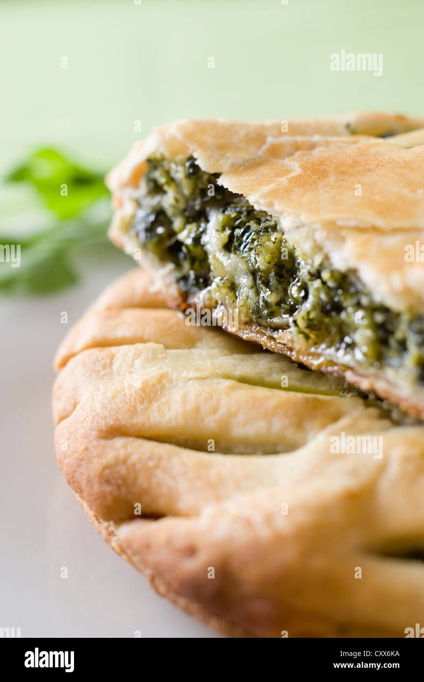 italian focaccia rustica: a crispy bread stuffed with spinach and ...