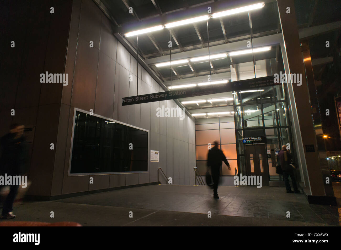 Fulton street subway station entrance hi-res stock photography and ...