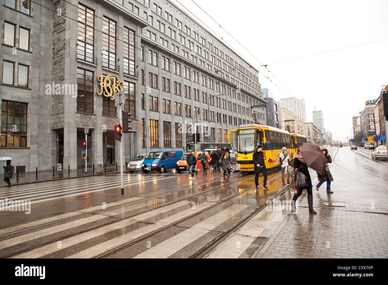 Street Warsaw Poland Stock Photo - Alamy