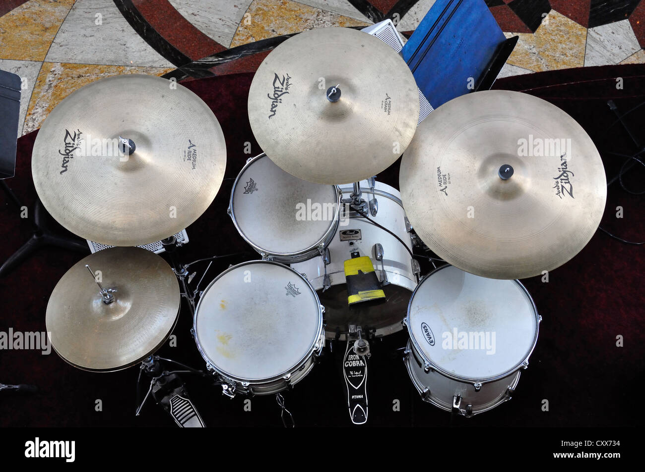 Set of drums on board Royal Caribbean 'Grandeur of the Seas' cruise ...