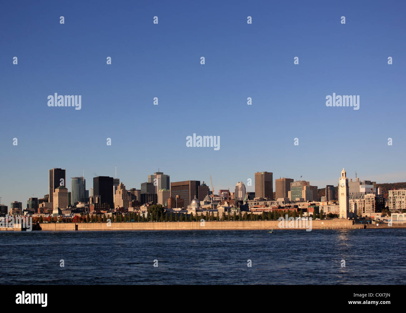 View across st lawrence to old montreal hi-res stock photography and ...