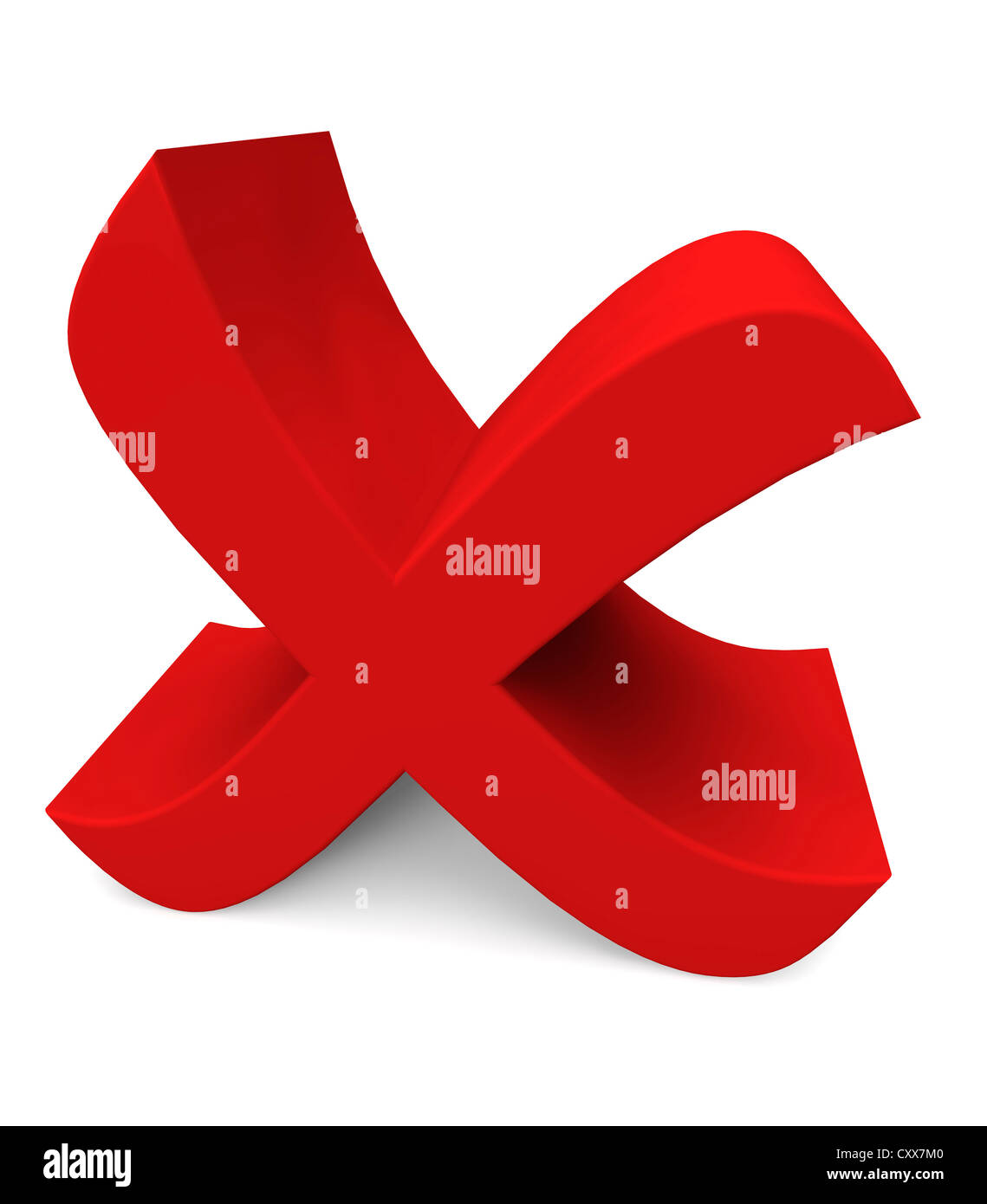 3D render of a red cross on a white background Stock Photo - Alamy