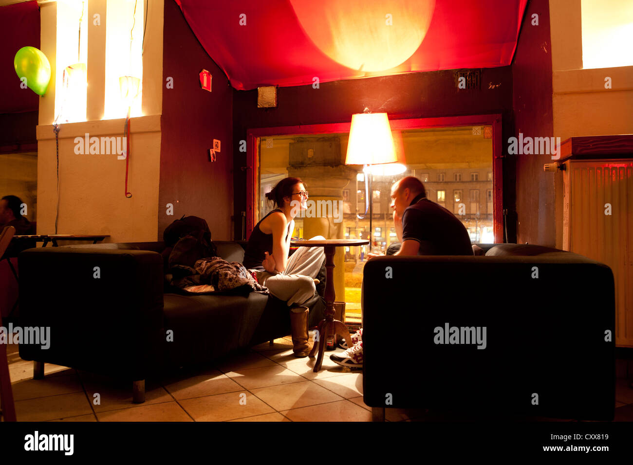 Nightlife Warsaw Poland Stock Photo - Alamy