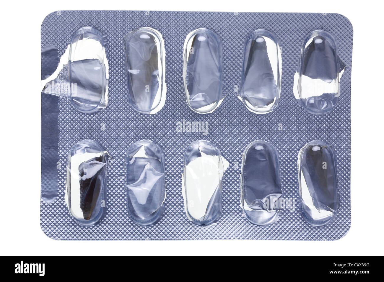Blister pack pill container on Cut Out Stock Images & Pictures - Alamy