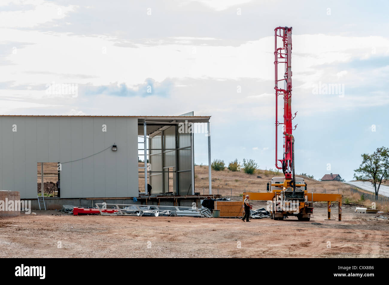 Construction of tanks and warehouses Stock Photo - Alamy