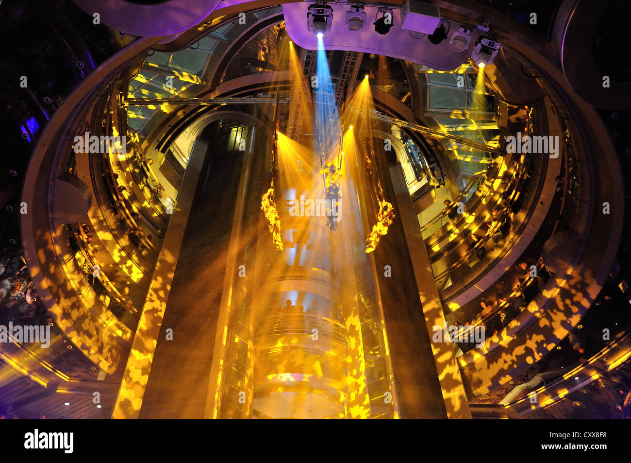 Atrium trapeze show in Royal Caribbean 'Grandeur of the Seas' cruise ...