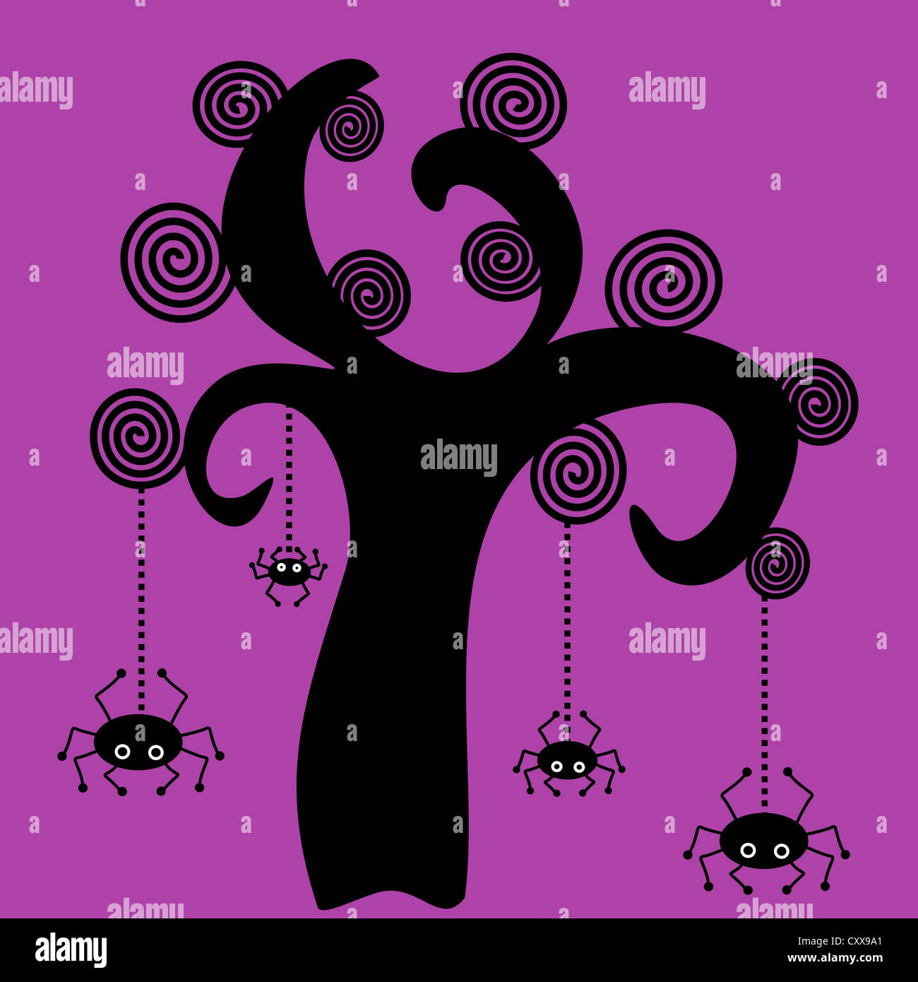 Spiders illustration hi-res stock photography and images - Alamy