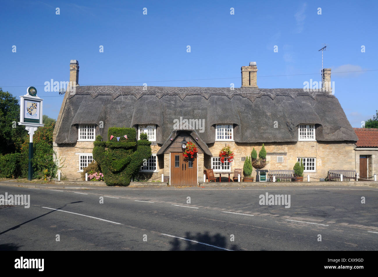 The Fitzwilliam Arms, in Marholm, Northamptonshire, England Stock Photo ...