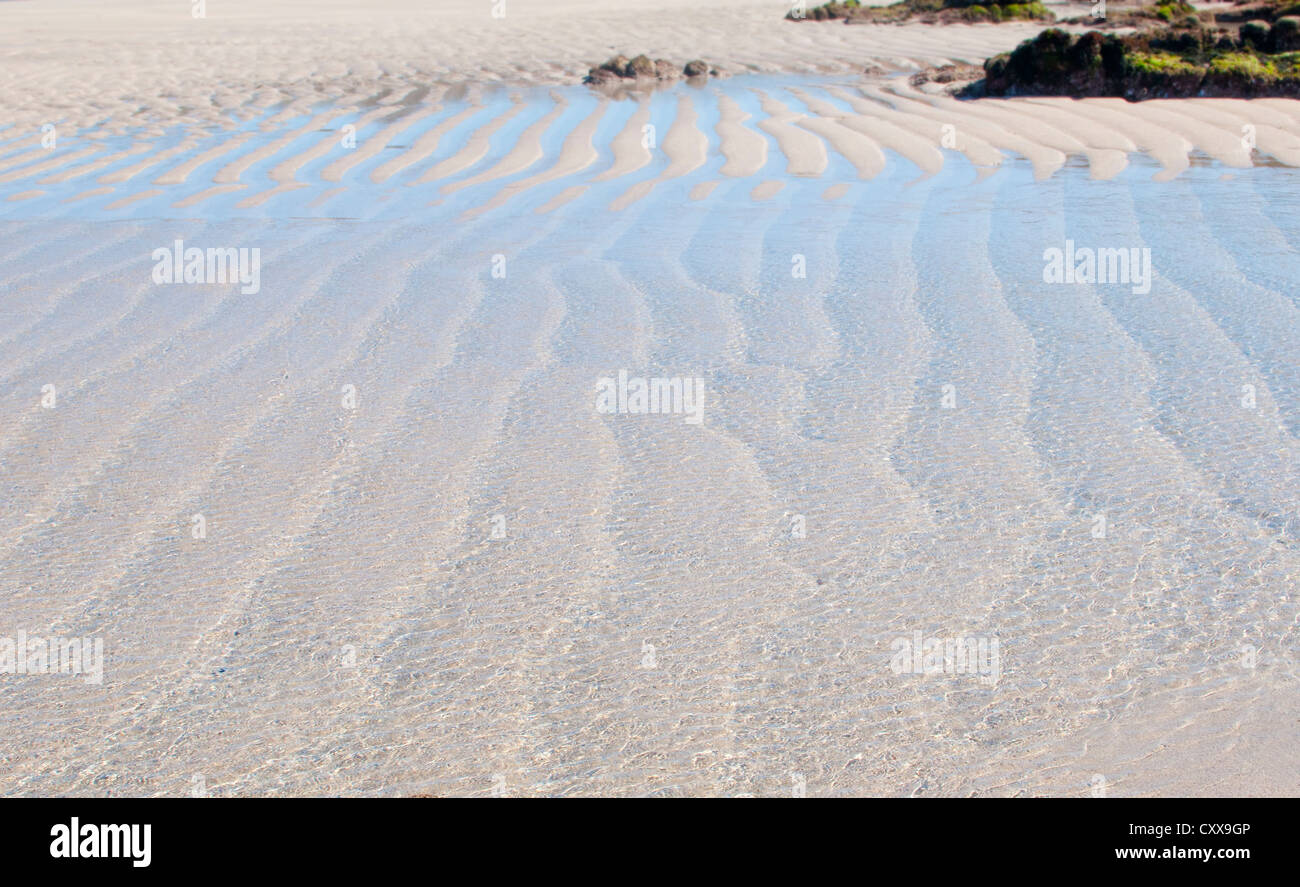 Ripples in sand on the beach filled with seawater Stock Photo - Alamy