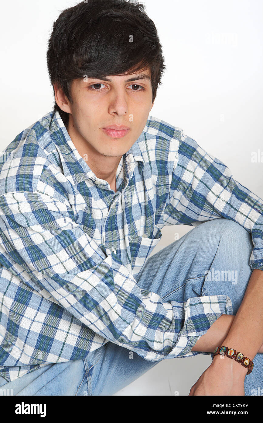 Bright close-up portrait of young good looking male model Stock Photo ...