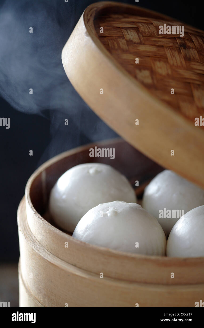 Steamed red bean buns Stock Photo - Alamy
