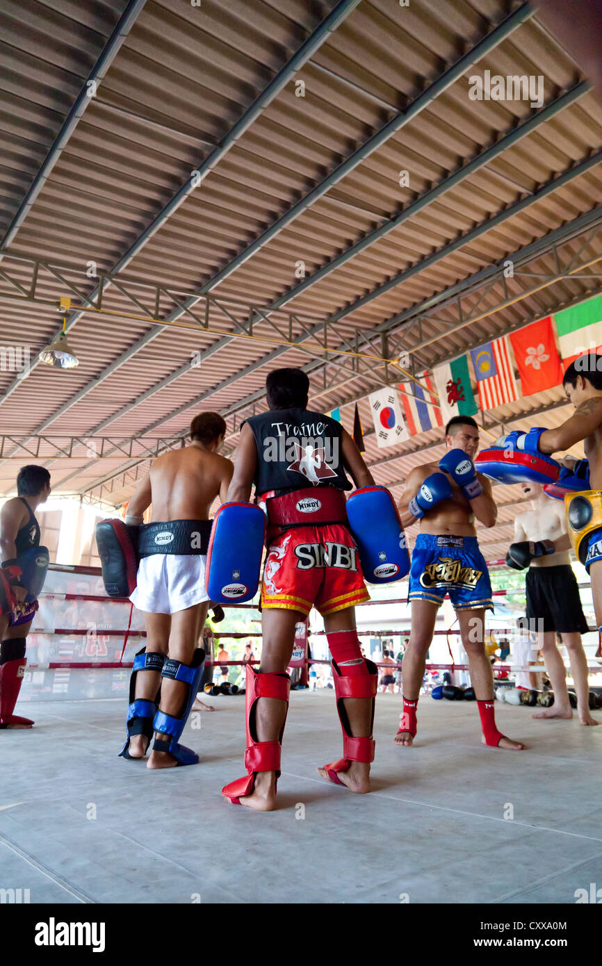 Thai Boxing in a Training Center on Phuket, Thailand Stock Photo - Alamy
