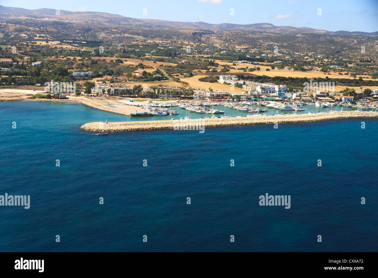 Aerial view of Latchi marina, Paphos area, Cyprus Stock Photo - Alamy
