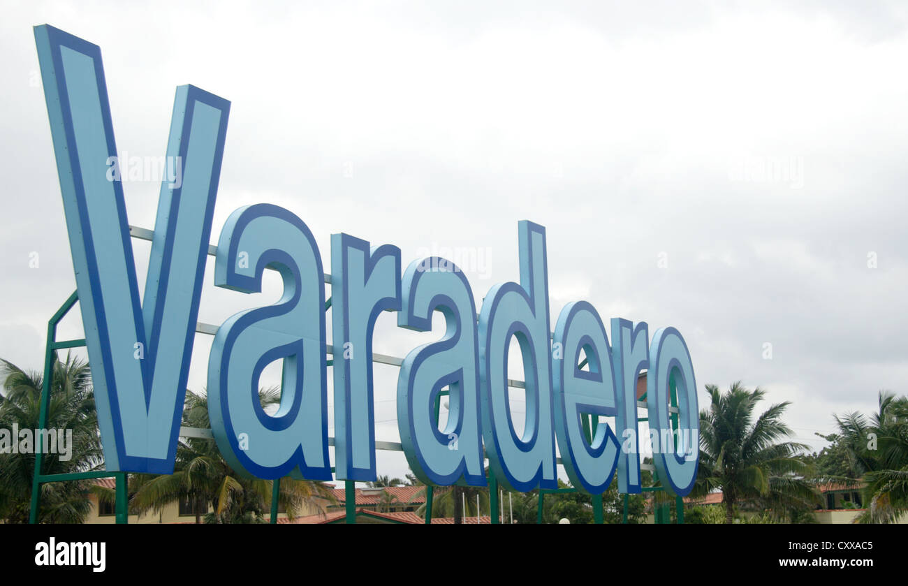 Varadero, Cuba welcome sign Stock Photo - Alamy