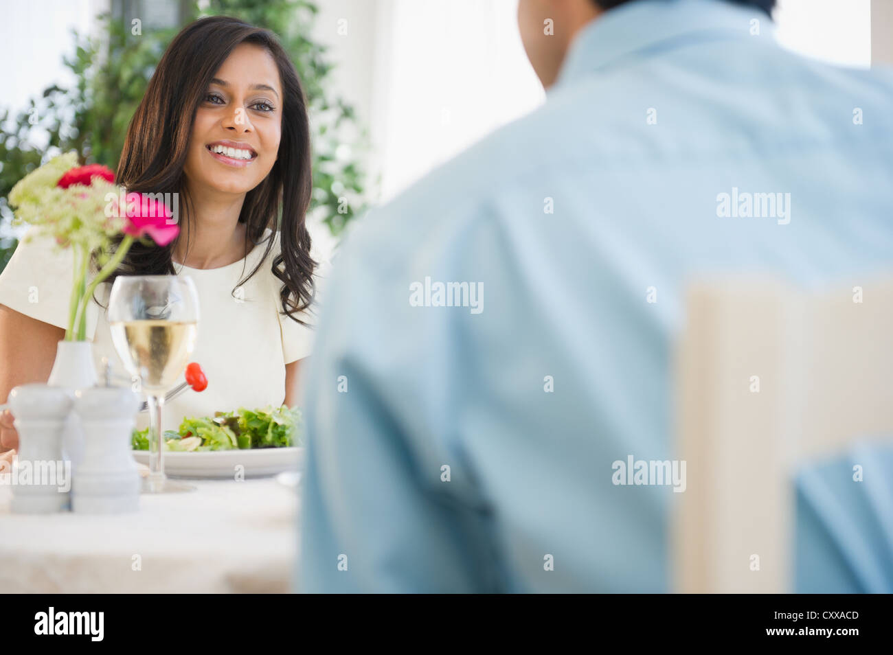 Indian couple dining table hi-res stock photography and images - Alamy
