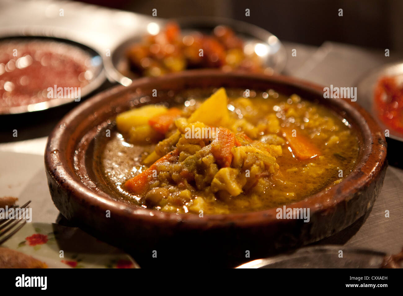 Traditional cafe restaurant Medina Marrakesh Morocco Stock Photo - Alamy