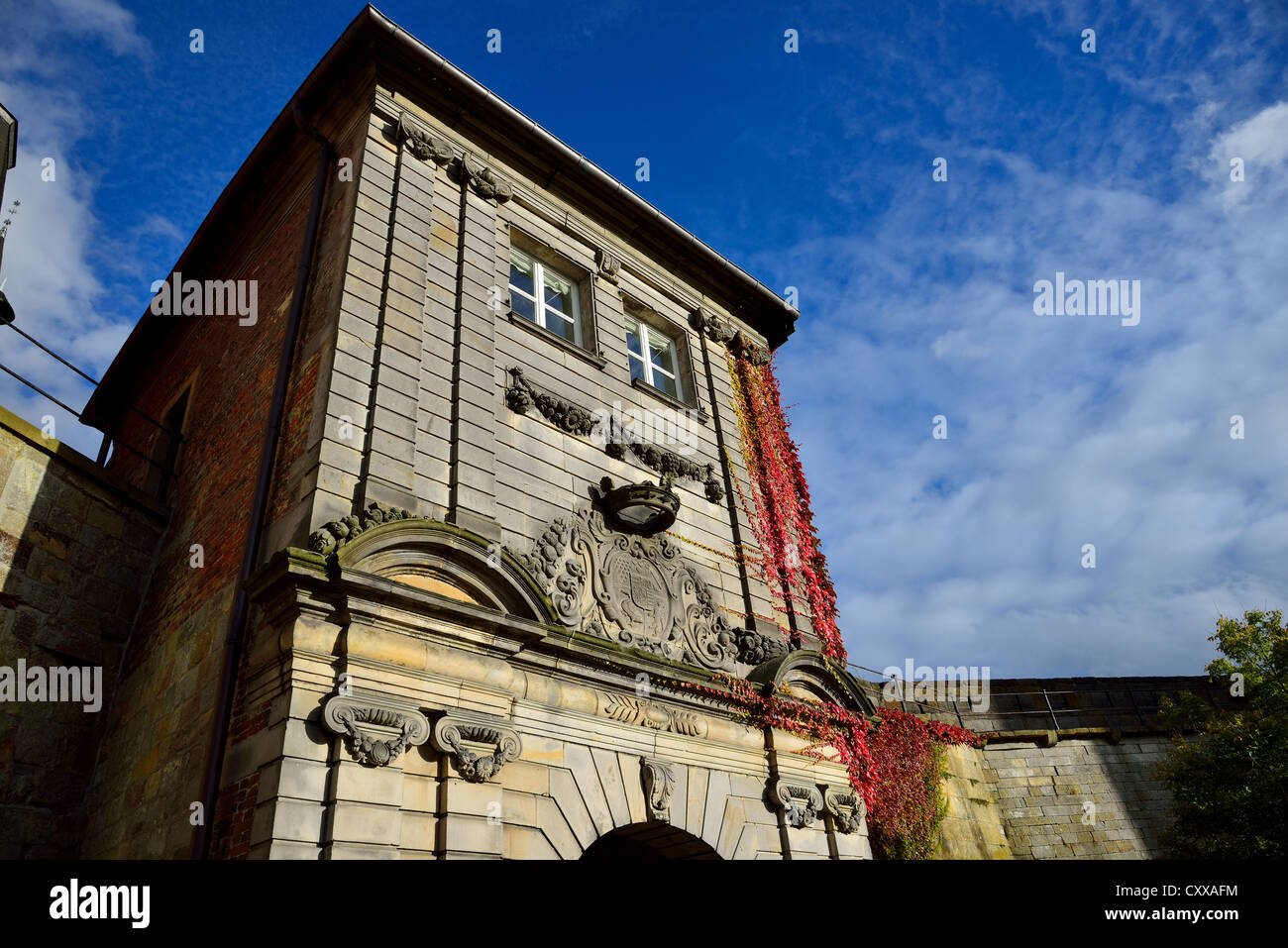 A stone tower of the medieval Bentheim Castle. Bad Bentheim, Germany ...