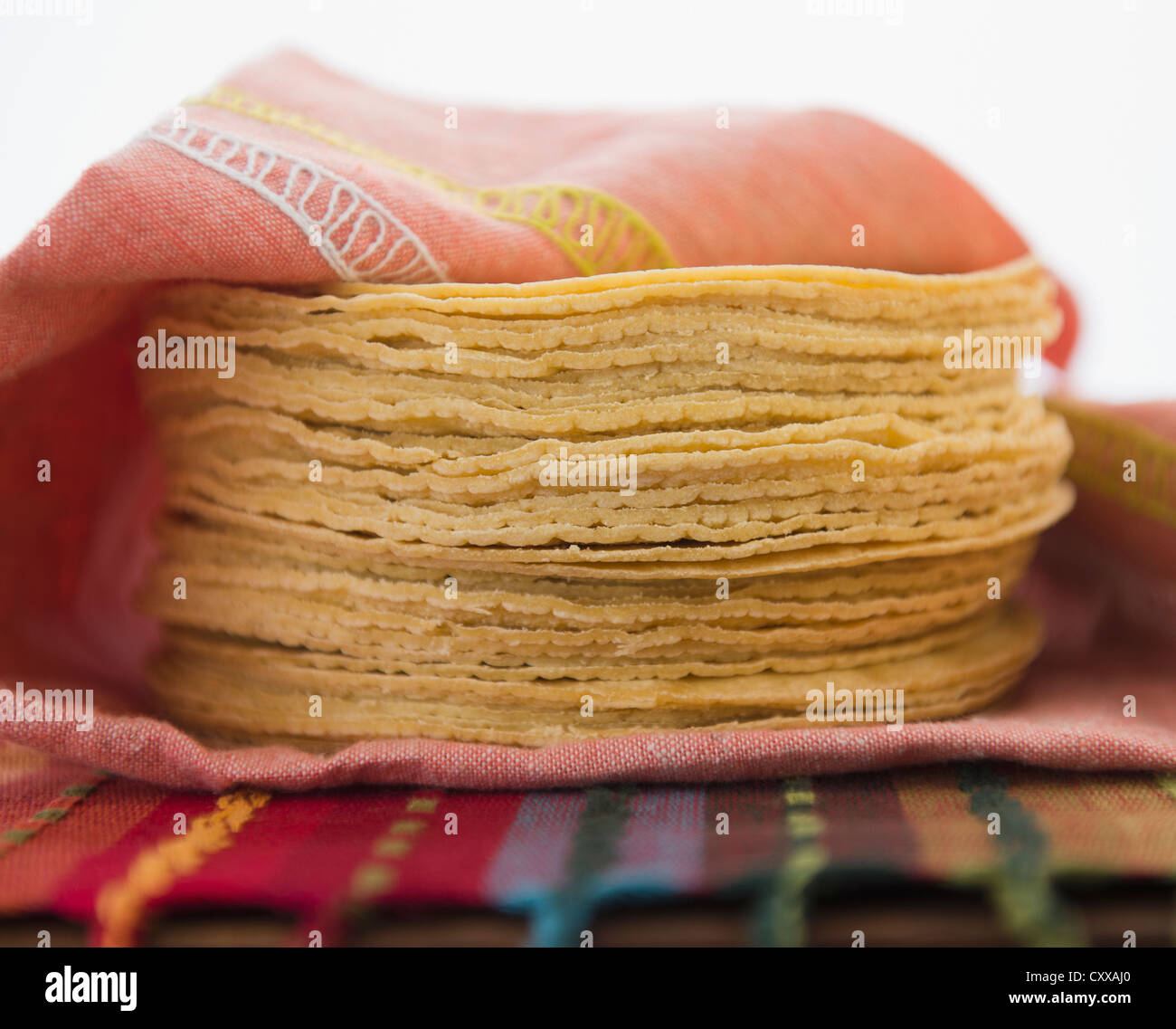 Stack of corn tortillas Stock Photo - Alamy