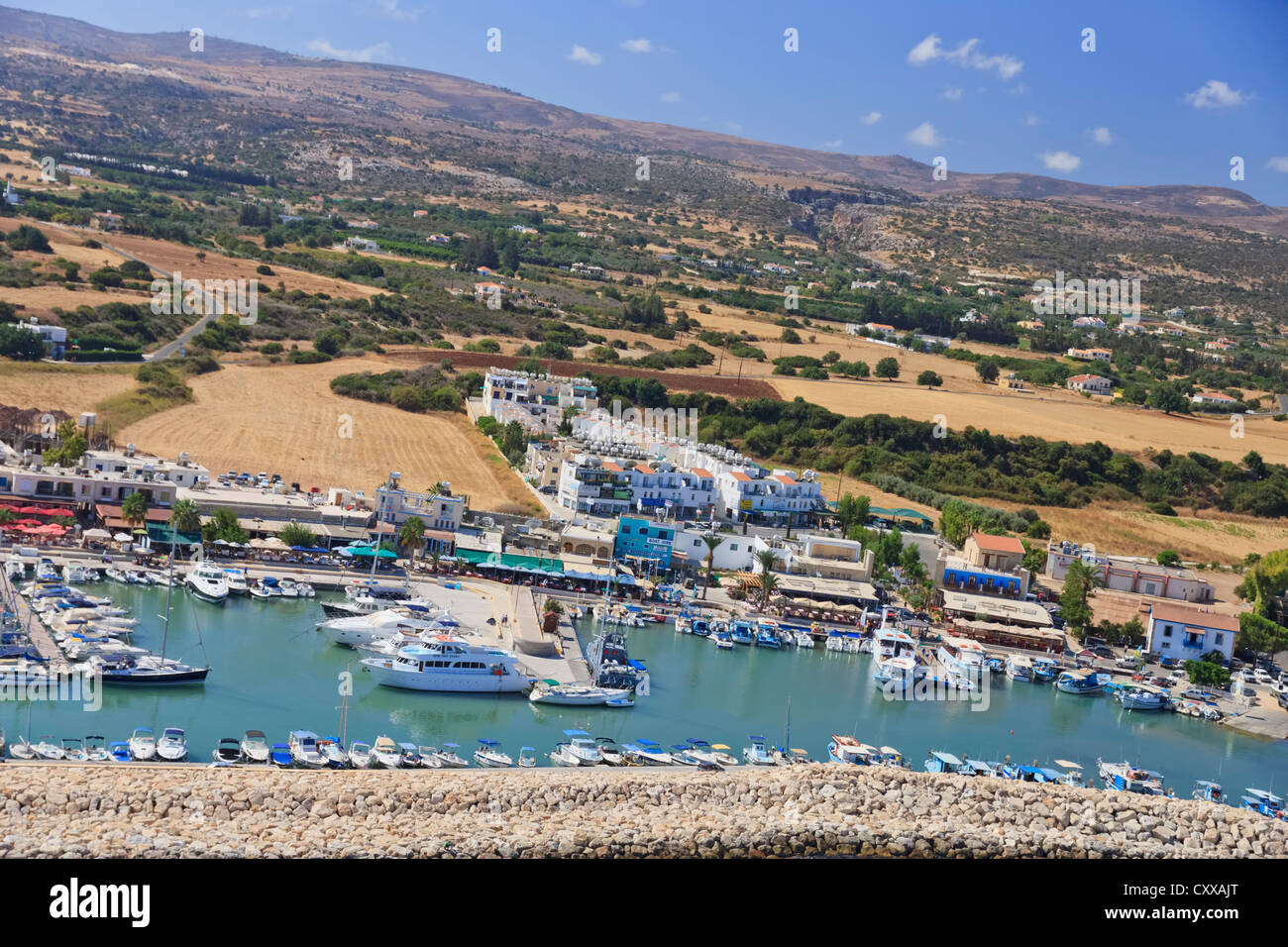 Aerial view of Latchi marina, Paphos area, Cyprus Stock Photo - Alamy