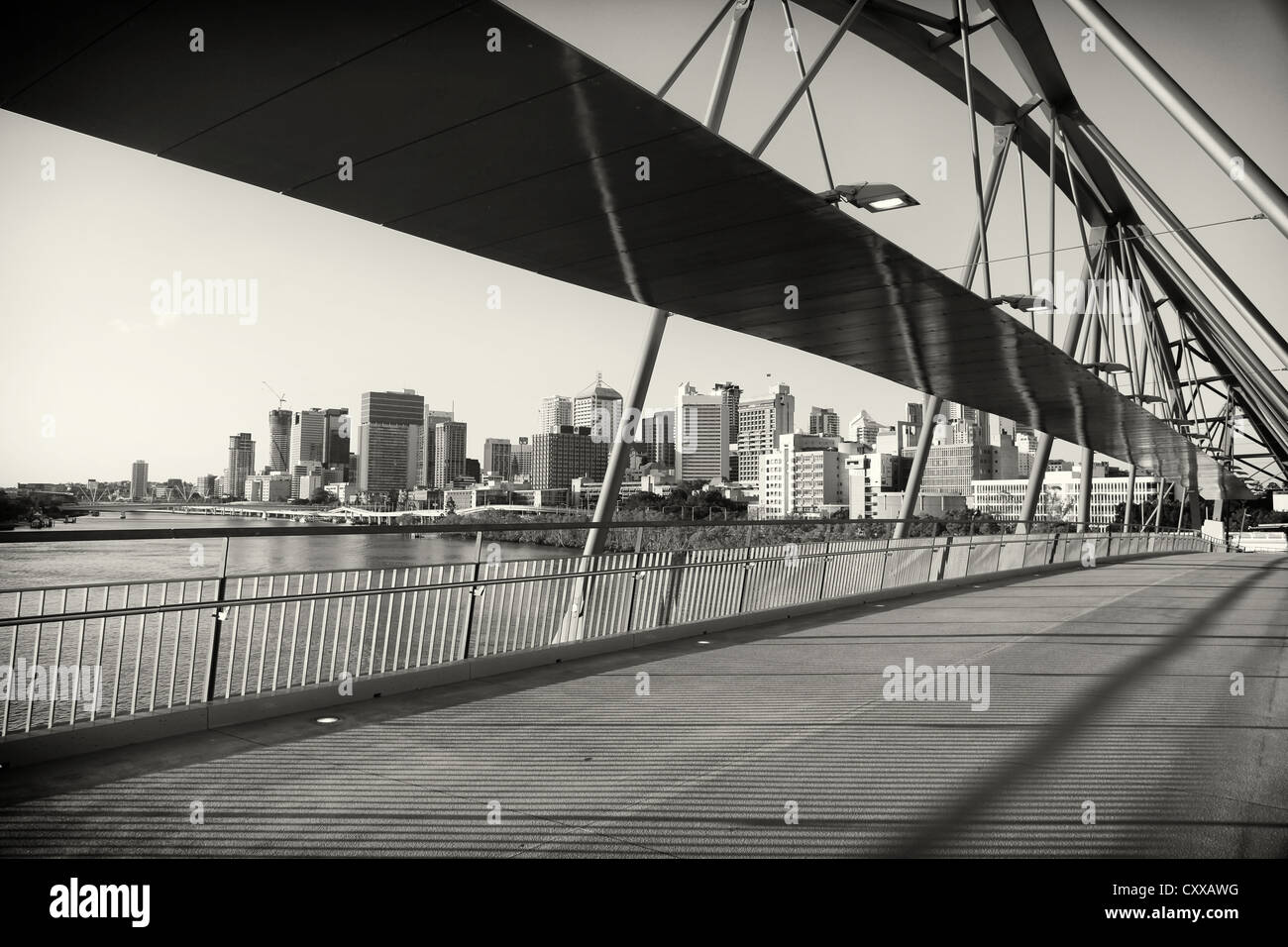 A photograph taken on the Goodwill Bridge in Brisbane Stock Photo - Alamy