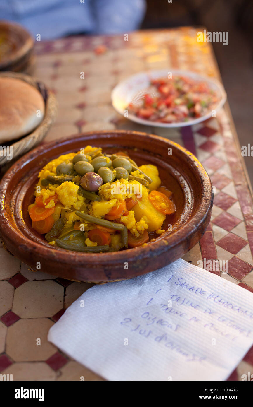 Traditional cafe restaurant Medina Marrakesh Morocco Stock Photo - Alamy