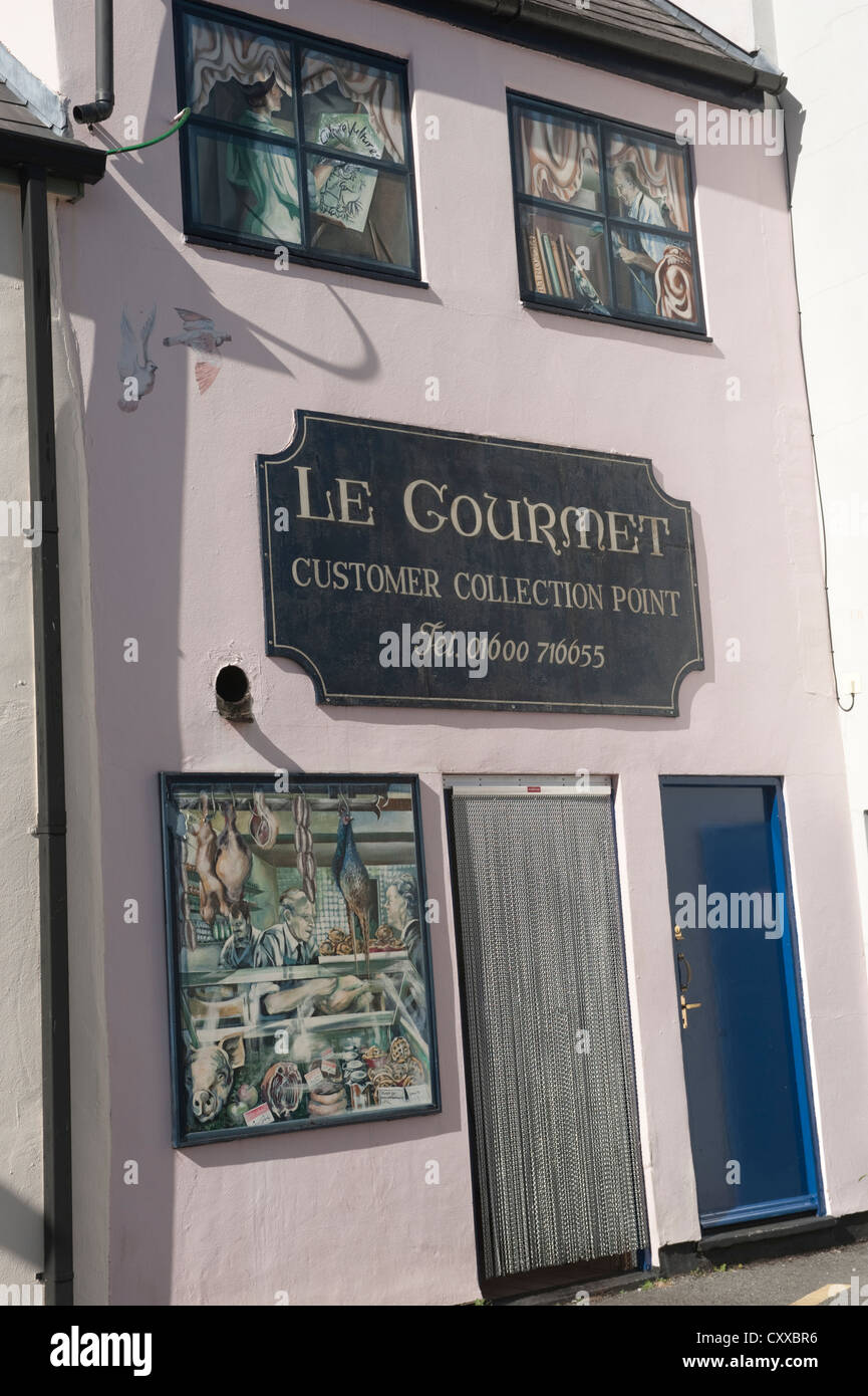 Murals at a Monmouth butcher Stock Photo - Alamy