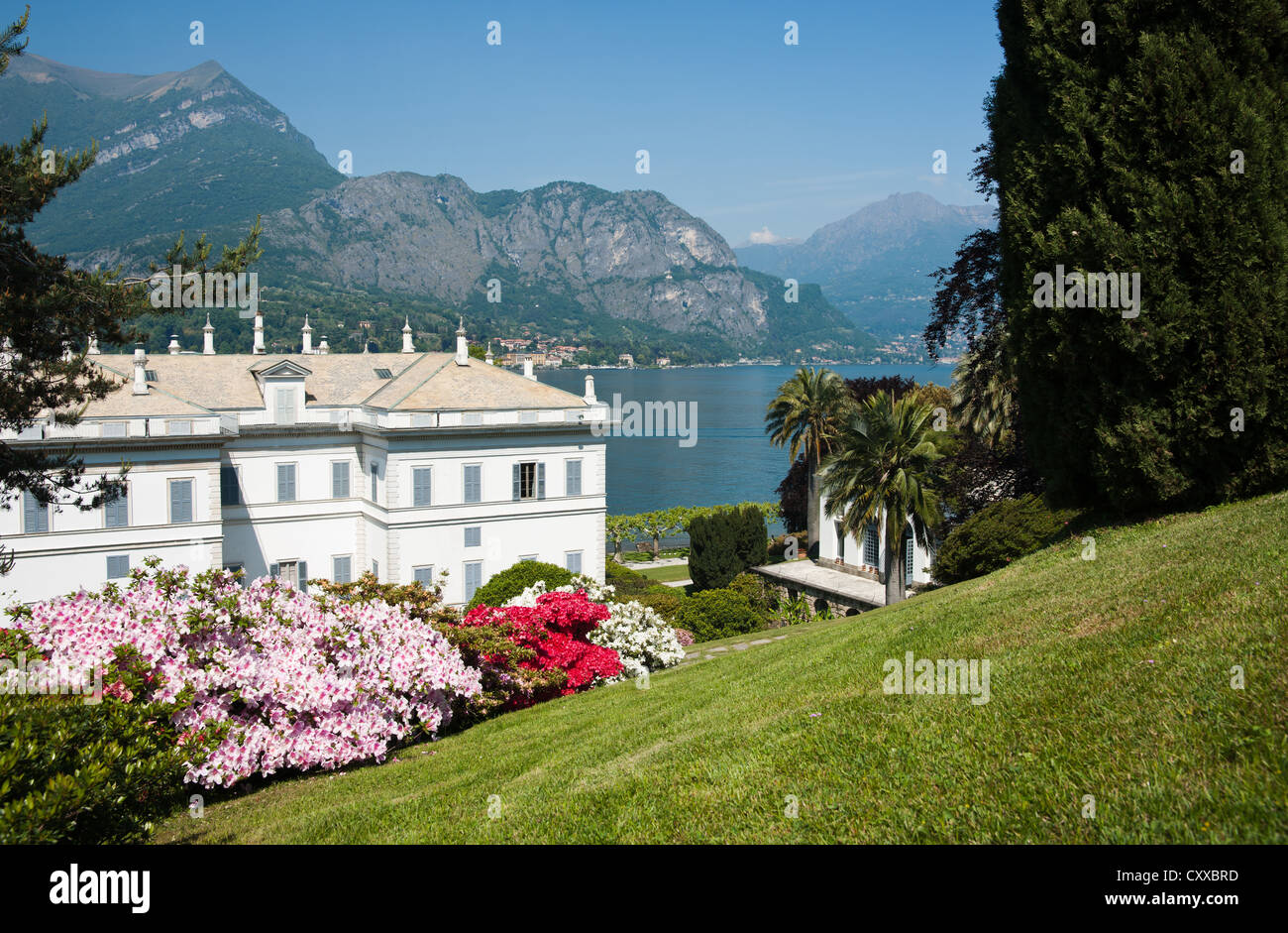 Lake Como, the colour of Italian gardens in spring Stock Photo - Alamy
