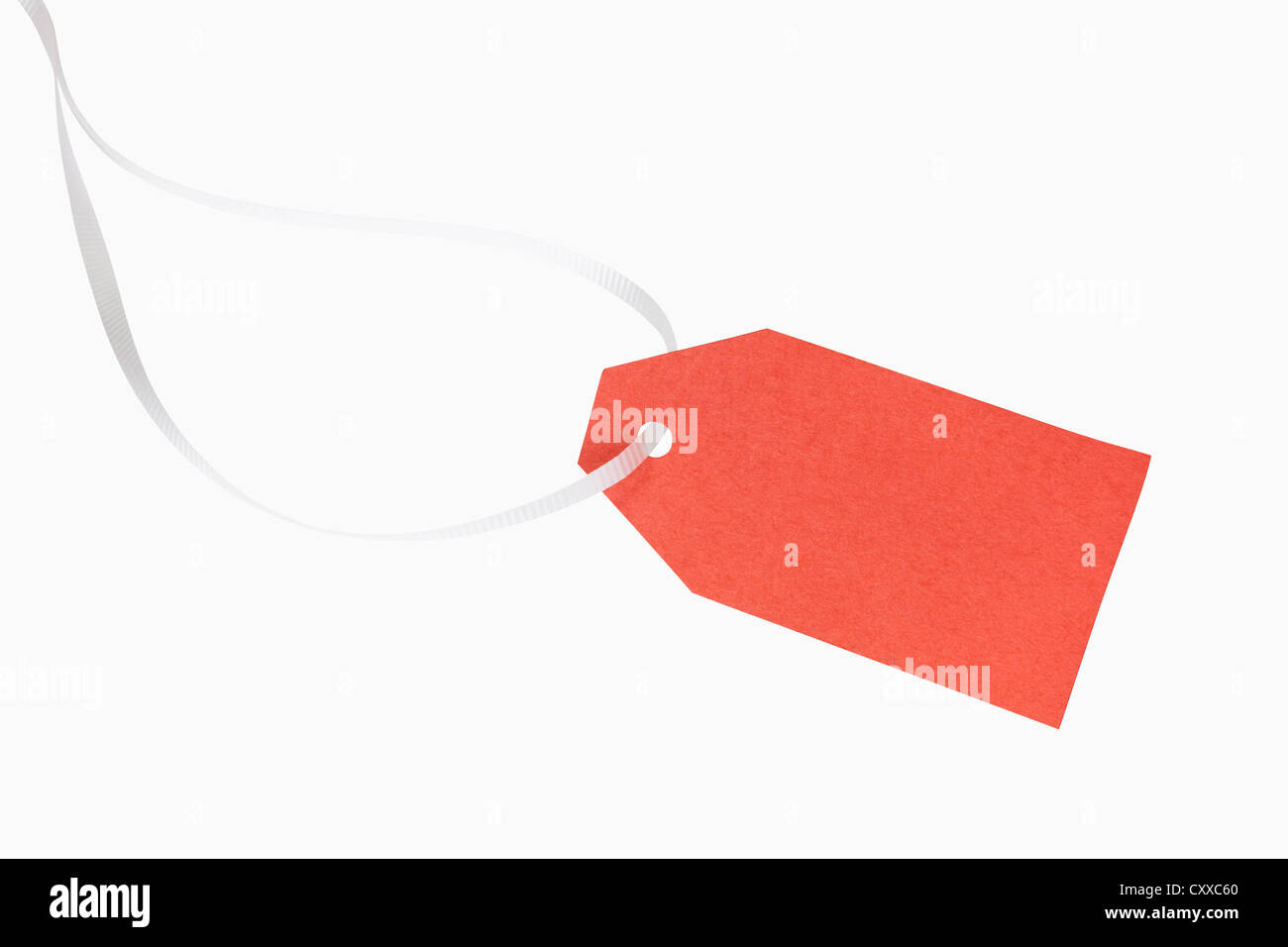 A blank, red christmas gift tag, includes clipping path Stock Photo - Alamy