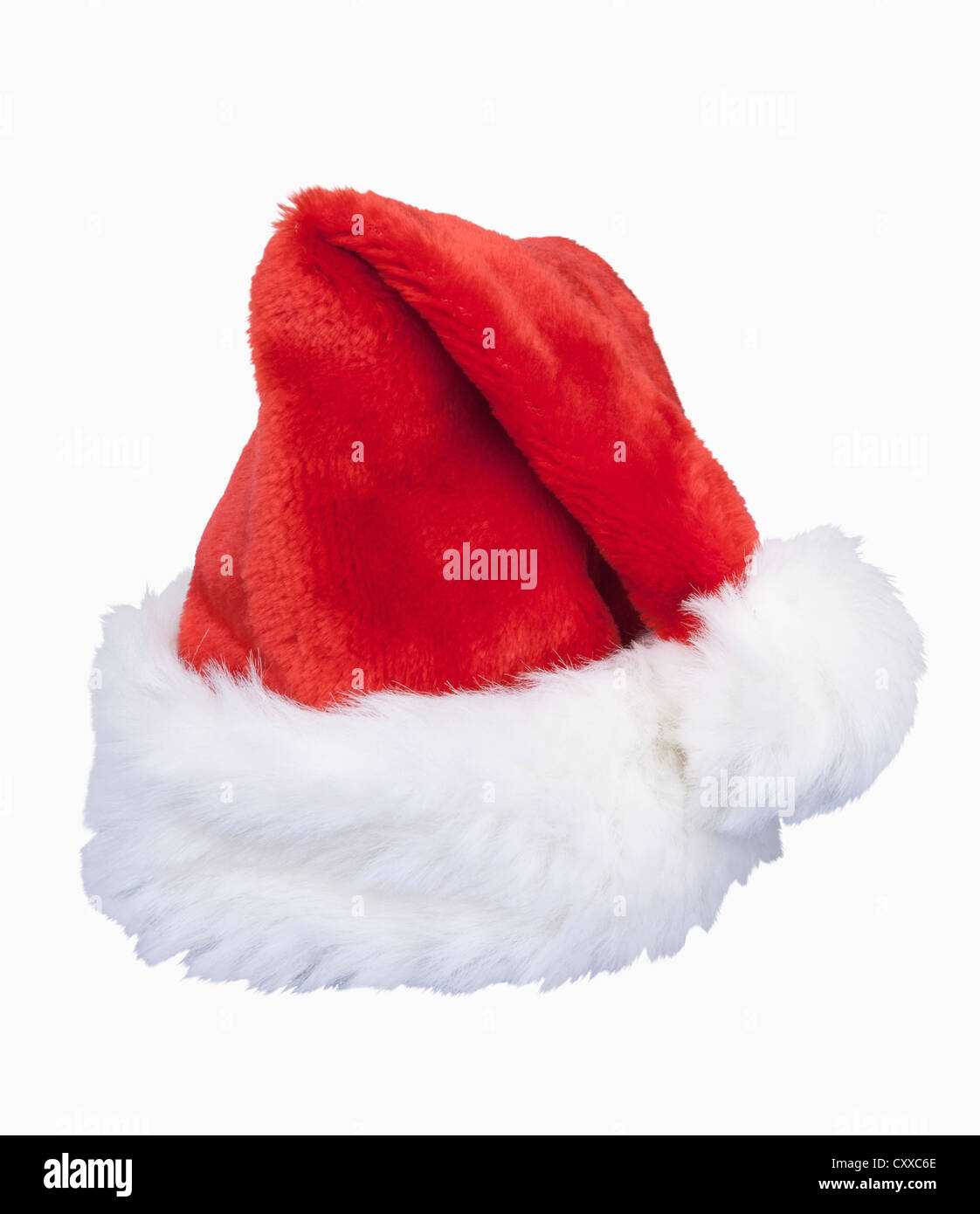 Red and white christmas santa hat, includes clipping path Stock Photo ...