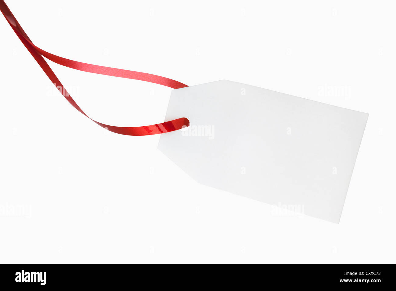 A blank, white christmas gift tag, includes clipping path Stock Photo ...