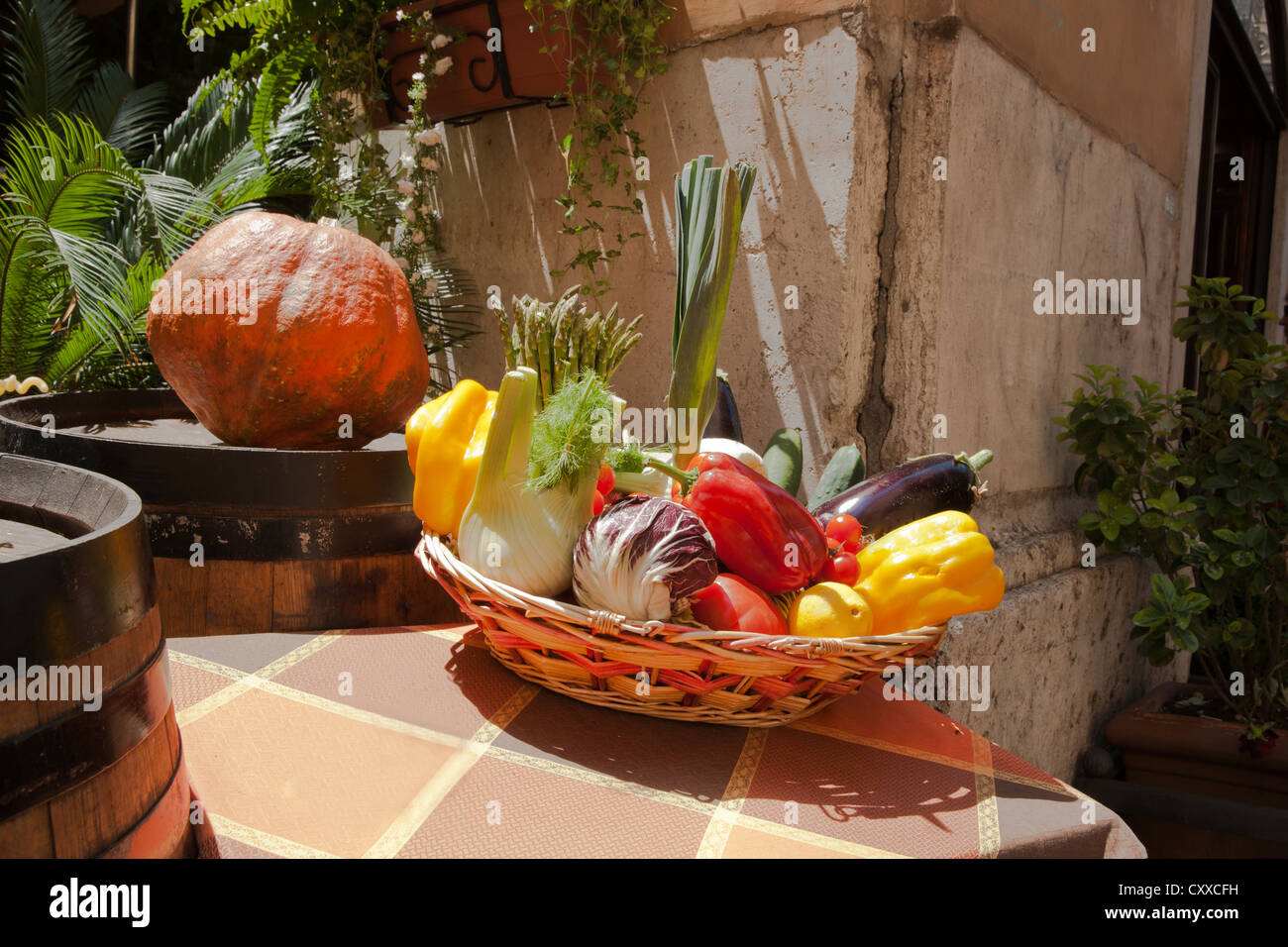 Colorful Vegetables in traditional Italian setting Stock Photo - Alamy