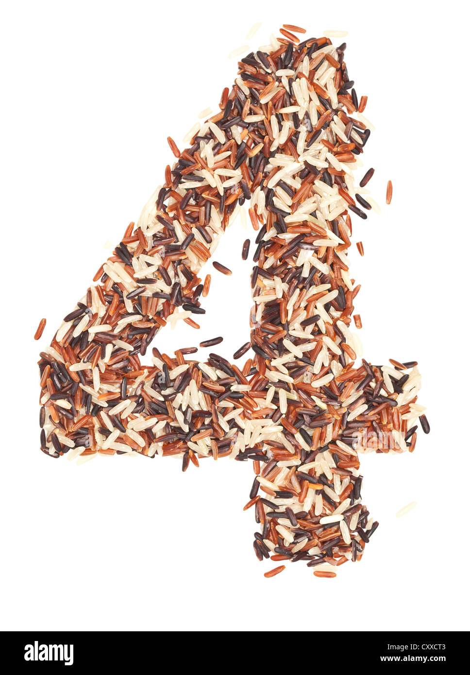 Number from organic whole grain rice hi-res stock photography and ...