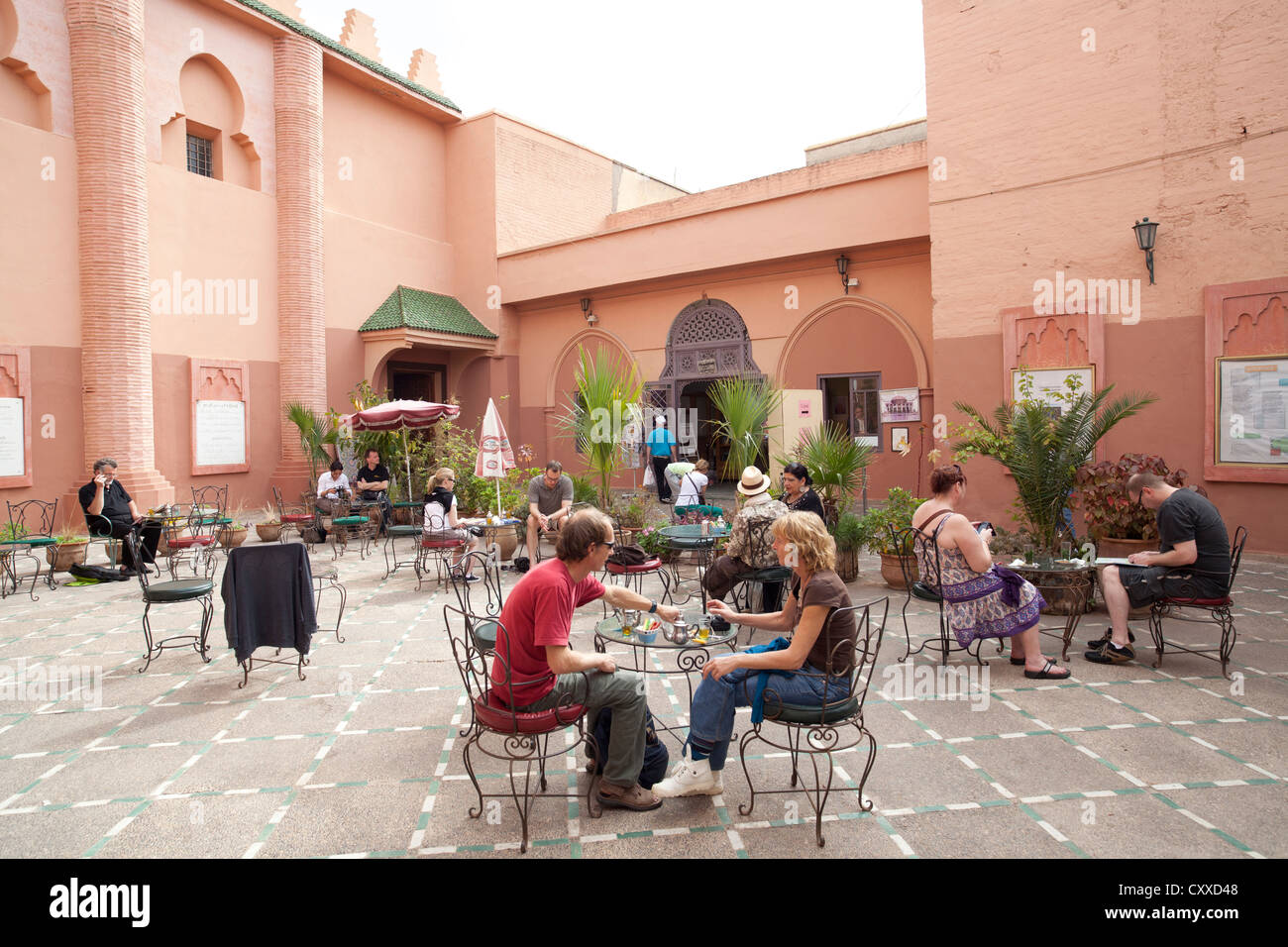 Cafe restaurant Marrakesh Museum Medina Morocco Stock Photo - Alamy