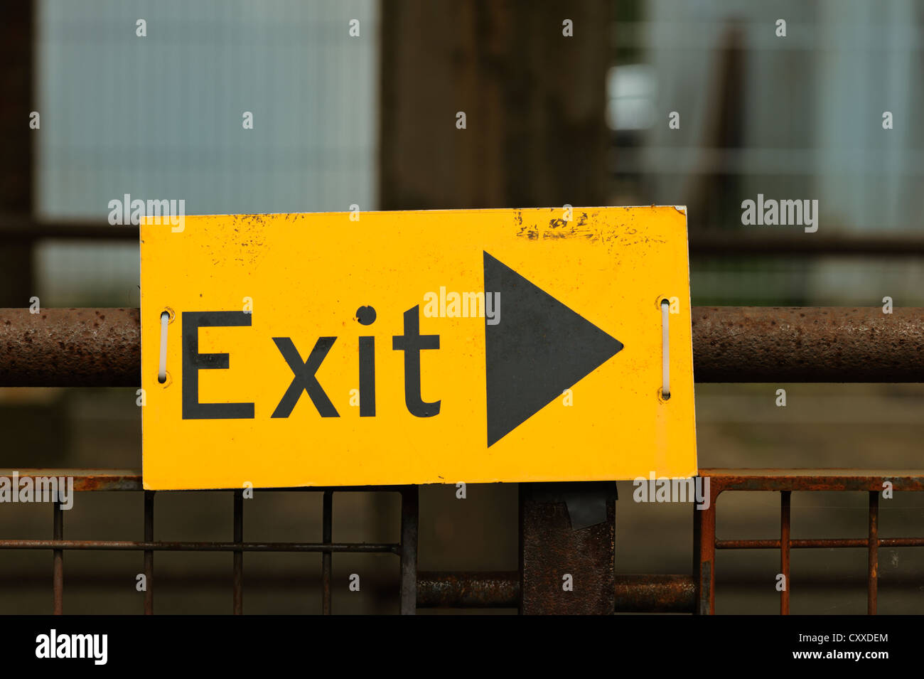 Old exit sign hi-res stock photography and images - Alamy