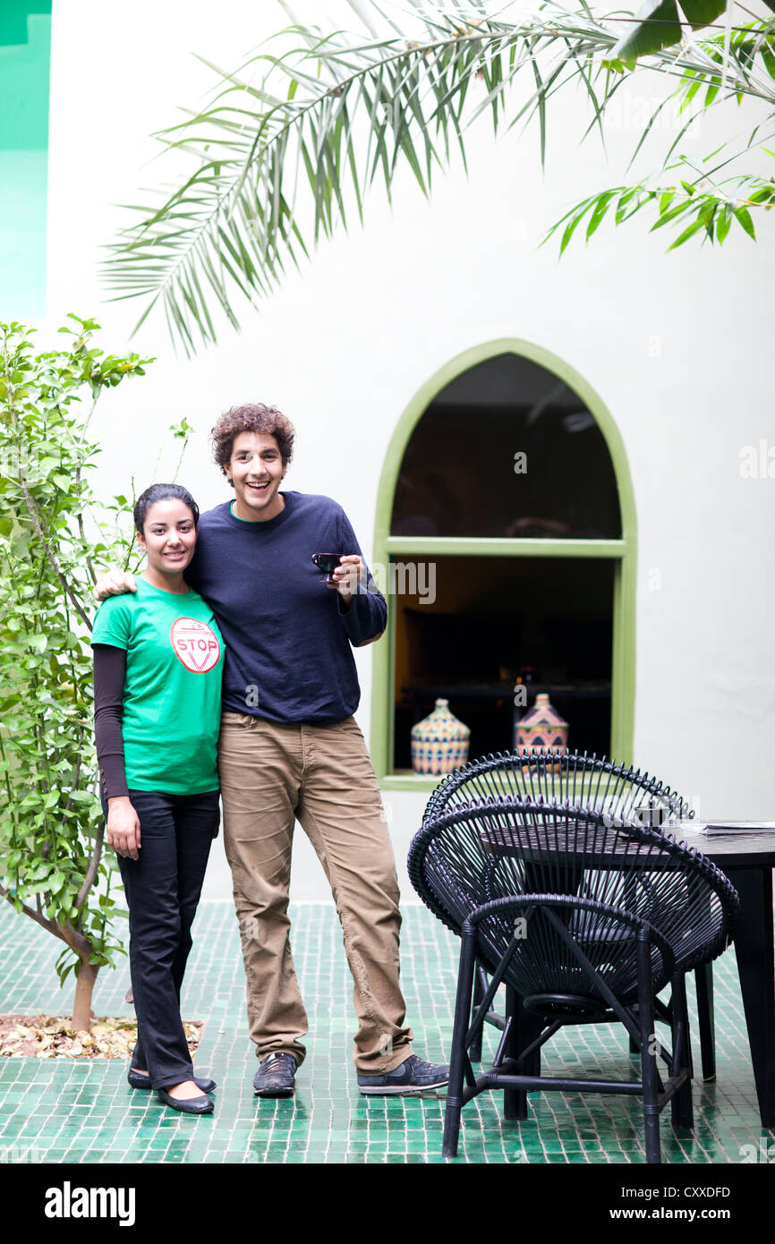 Traditional cafe restaurant Medina Marrakesh Morocco Stock Photo - Alamy